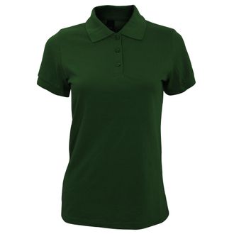 SOLS Sols Prime Damen Pique Polo-Shirt, Kurzarm (2XL) (Flaschengr&uuml;n)