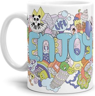 Tassendruck Spruch-Tasse Enjoy you´re Life - Kaffeetasse/Mug/Cup - Qualität Made in Germany