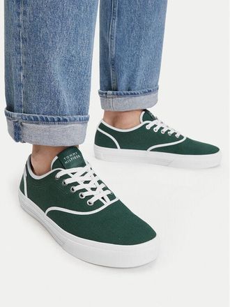 Tommy Hilfiger Sneakers aus Stoff Th Vulc Cup Long Lace Canvas FM0FM05874 Gr&uuml;n