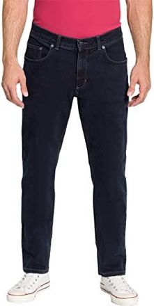 Pioneer Authentic Jeans Ron Jean pour homme - Coupe droite - Effet délavé, Bleu/noir 6377 6800, 42W / 32L