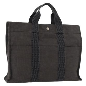 Herm&egrave;s Pre-owned Toile sacs-main - Femme - Pre-owned - Gris - Taille: ONE Size