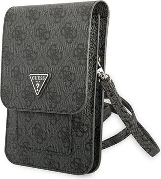 Guess Guwbsatmgr Unisex Bag Grey Saffiano Triangle Bi-fold Wallet, Black, X, Schwarz, x