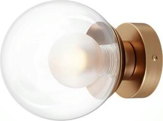 Pier Import Applique globe en verre avec base or mat, 15 cm DELTONA