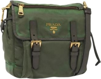 Prada Pre-owned Nylon sacs-prada - Femme - Pre-owned - Vert - Taille: ONE Size