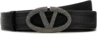 Valentino Garavani Femme, Accessoires, Noir, Taille: 80 CM VLogo The Bold Edition Belt