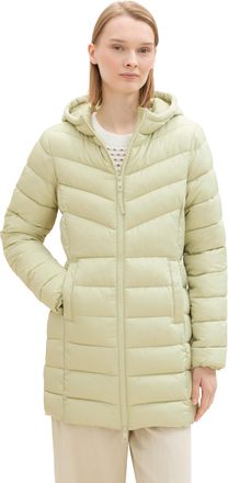 Tom Tailor Damen Lightweight Steppmantel mit Kapuze,32246 - Garden Peat, L