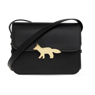 Maison Kitsun&eacute; Femme, Sacs, Noir, Taille: ONE Size Edie Leather Shoulder Bag