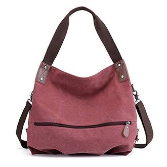 Generic Sac &agrave; bandouli&egrave;re en toile pour homme/femme avec plusieurs poches pour voyage, p&ecirc;che, camping, travail, usage quotidien 2026, violet, 31*30*17 cm / 12