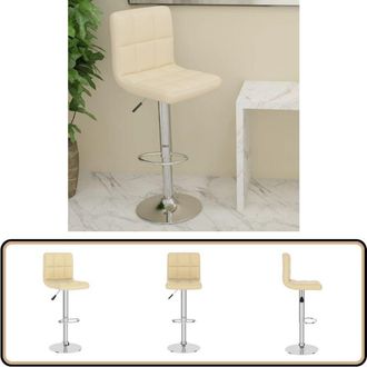 vidaXL vidaXL Barhocker Creme Kunstleder