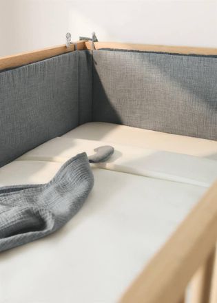Mango Prot&egrave;ge-matelas berceau en gaze de coton gris - Home - Taille unique - MANGO HOME