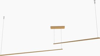 Lumicom Lumicom - splint 2X Suspension, strip led, 17W/m, 4000K, m&eacute;tal, anodic gold, L100cm SuperAnodic Or - SuperAnodic Or