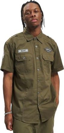Brandit Luis Vintage Shirt Short Sleeve Chemise, Olive, 7XL Hommes