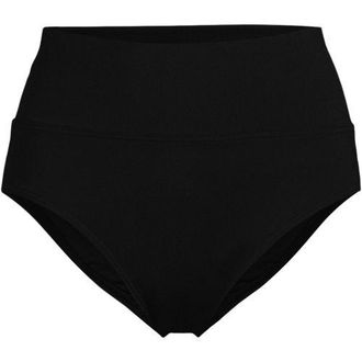 Lands End Bikinihose zum Umschlagen, High Waist, Damen, Größe:40 regular, Schwarz, Nylon-Mischung, by Lands End