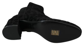 Dolce & Gabbana Leopard-Print Nylon Boots - Black