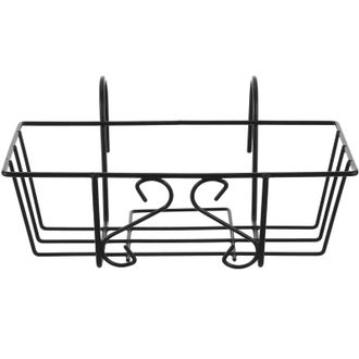 Cabilock Hängender Blumenständer Balkondekoration Balkon Blumentopf Korb Geländer-pflanzgefäße, Blumentopfhalter Geländer-pflanzgefäßständer Saftig Eisen Koste