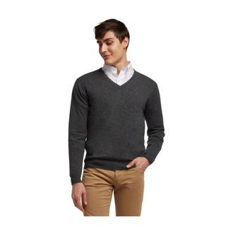 Brooks Brothers Homme, Pulls, Gris, Taille: L Pull col en V en laine et cachemire