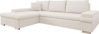 Mirjan24 Ecksofa Bangkok Mini Premium, Eckcouch mit Schlaffunktion und Bettkasten, L-Form Couch f&uuml;r Wohnzimmer, G&auml;stezimmer, Ottomane Universal (Manza 01)