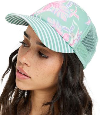 Roxy Hibiscus Island - Trucker Cap for Women - Truckerkappe - Frauen - One Size - Gr&uuml;n