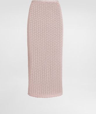 Dolce & Gabbana Viscose Crochet Skirt - Frau R&ouml;cke Pink 44