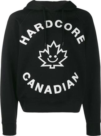 Dsquared2 Homme, Sweatshirts et sweats &agrave; capuche, Noir, Taille: XL Sweat &agrave; capuche Hardcore Felpa