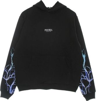 Phobia Archive Homme, Sweatshirts et sweats &agrave; capuche, Noir, Taille: L Lightning Sweat &agrave; capuche