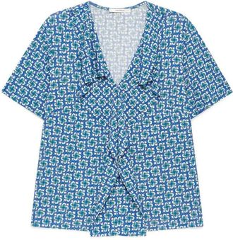 Maliparmi Maliparmi, Femme, Blouses et Chemises, Bleu, Taille: 38 FR T-Chemises