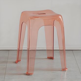 Generic 6Er-Set Transparente Acryl-Esshocker (45,7 cm Hoch), Moderne, Stapelbare Barhocker Aus Durchsichtigem Kunststoff, Runde, R&uuml;ckenlehnenlose St&uuml;hle f&uuml;r K