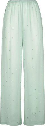 MC2 Saint Barth Femme, Pantalons, Vert, Taille: 42 FR Amalia Wide Pants