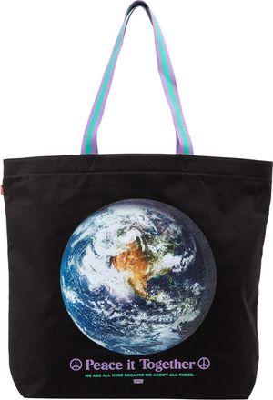 Levi's Unisex XL Graphic Tote Bags, Regular Black