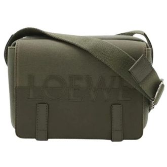 Loewe Pre-owned Logo Military Messenger Bag XS - Femme - Pre-owned - Vert - Taille: ONE Size