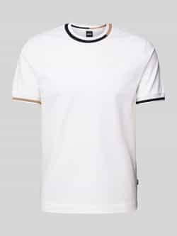 HUGO BOSS T-Shirt mit gerippten Abschl&uuml;ssen Modell Thompson
