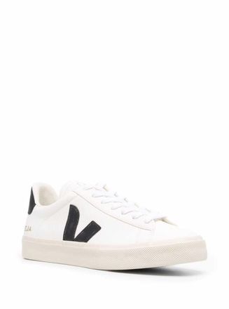 Veja Unisex Sneakers Campo White Vegan Logo Organic Traced Leather Trainers