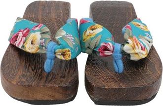 Supvox Pantoufles Plates pour Femmes en Bois de Paulownia Sabots d&Eacute;t&eacute; Antid&eacute;rapants Couleur Bleu Ciel Taille 39 Chaussures L&eacute;g&egrave;res et Confortables pour Usage