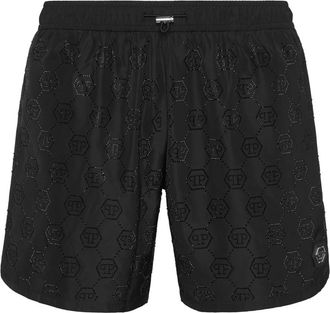 Philipp Plein Beachwear Kurze Hosen Crystal - - Swimwear - Herren - Schwarzk - M