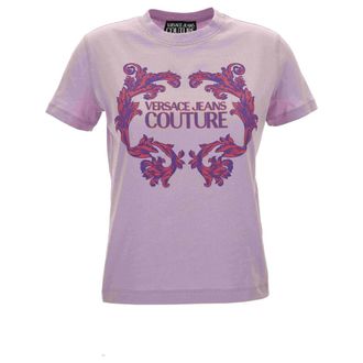 Versace Jeans Couture Stilvolle T-Shirts und Polos - - Tops - Damen - Lila - 2XS