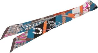 Herm&egrave;s Pre-owned Foulard Twilly Brides et Gris Gris - Femme - Pre-owned - Multicolore - Taille: ONE Size