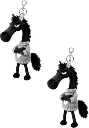 Generic 2026 Ann&eacute;e du cheval porte-bonheur Mascotte porte-bonheur Gardien en peluche porte-bonheur porte-bonheur Souhaits positifs, porte-cl&eacute;s chevaux t&ecirc;tus o