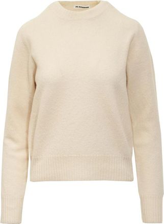 Jil Sander Femme, Pulls, Beige, Taille: 38 FR Pull ras du cou en laine l&eacute;g&egrave;re