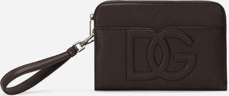 Dolce & Gabbana Mittelgroße Pouch Bag Aus Hirschleder - Mann Brieftaschen Und Clutches Braun Onesize