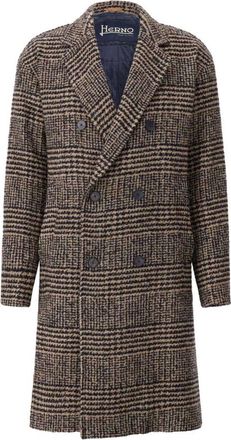 Herno Homme, Manteaux, Brun, Taille: M Long manteau en laine m&eacute;lang&eacute;e
