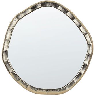 Beliani Beliani - Wandspiegel Gold Aluminium Material 42 x 40 cm Unregelmäßige Form Gealterter Rahmen Modernes Design