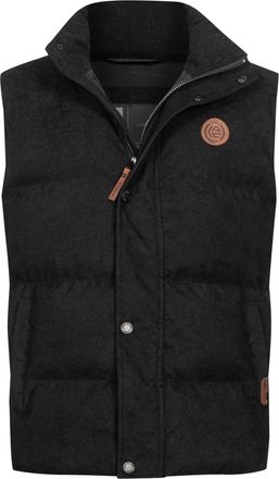 Indicode Herren INCobbyn Steppweste mit Rei&szlig;verschluss und Knopfleiste | Herrenweste Markenweste M&auml;nner Black, XXL