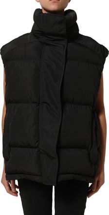 Dolce & Gabbana Womens Black Polyester Sleeveless Padded Men Puffer Jacket Clothing