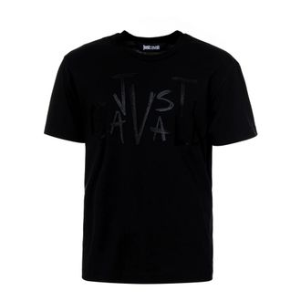 Just Cavalli Kurz&auml;rmeliges T-Shirt - - Tops - Herren - Schwarzk - XS