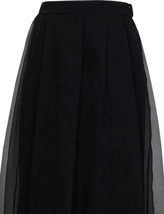 Brunello Cucinelli Layered Pleated Skirt - Black