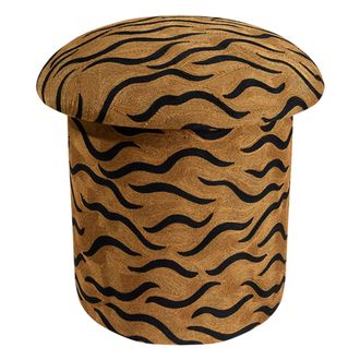 Doing Goods Tabouret brod&eacute; Maya Tiger Doing Goods