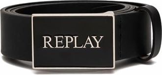 Replay Replay Ceinture en cuir pour homme, noir 098 (noir), 110