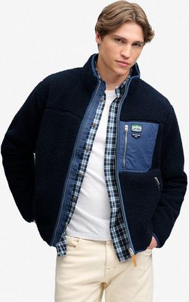 Superdry Sweatjacke VINTAGE RETRO FULL ZIP FLEECE Kunstfaser, relaxed fit