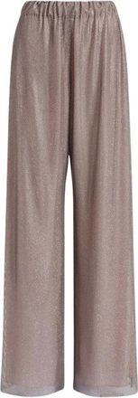 Alberta Ferretti Femme, Pantalons, Gris, Taille: 36 FR Pantalon large &agrave; micro-strass
