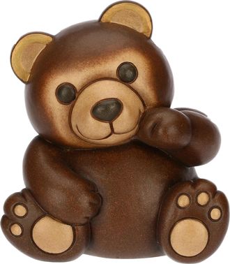 Thun Brauner Bär aus Keramik zum Sammeln, Linie Umarmen, Sammelfiguren, Geschenkidee zu Weihnachten, 9,6 x 7,7 x 10,8 cm